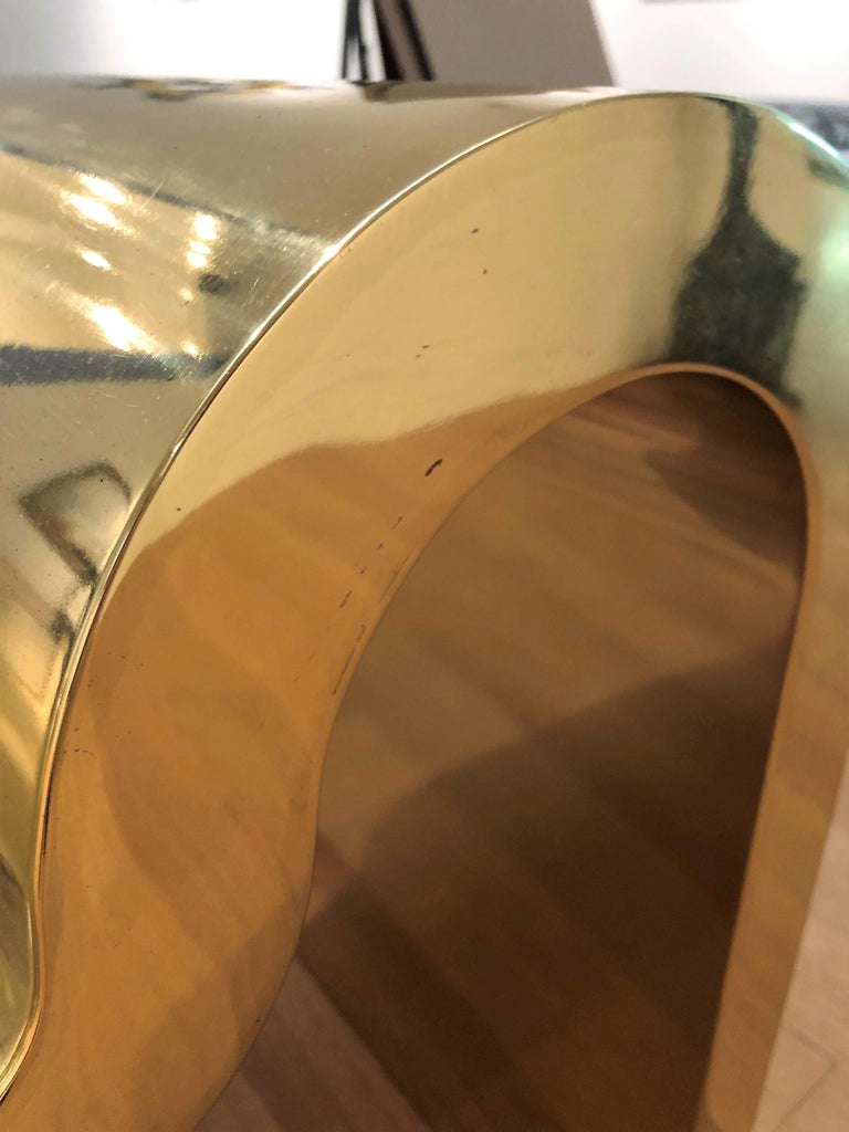 Rare Karl Springer "Sculpture" Bench in Brass at 1stDibs | karl ...