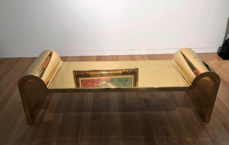 Rare Karl Springer "Sculpture" Bench in Brass at 1stDibs | karl ...