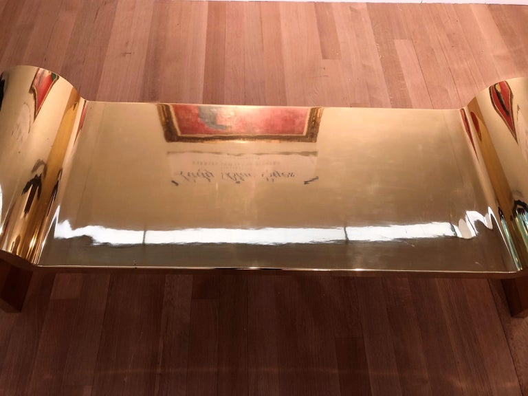 Rare Karl Springer "Sculpture" Bench in Brass at 1stDibs | karl ...