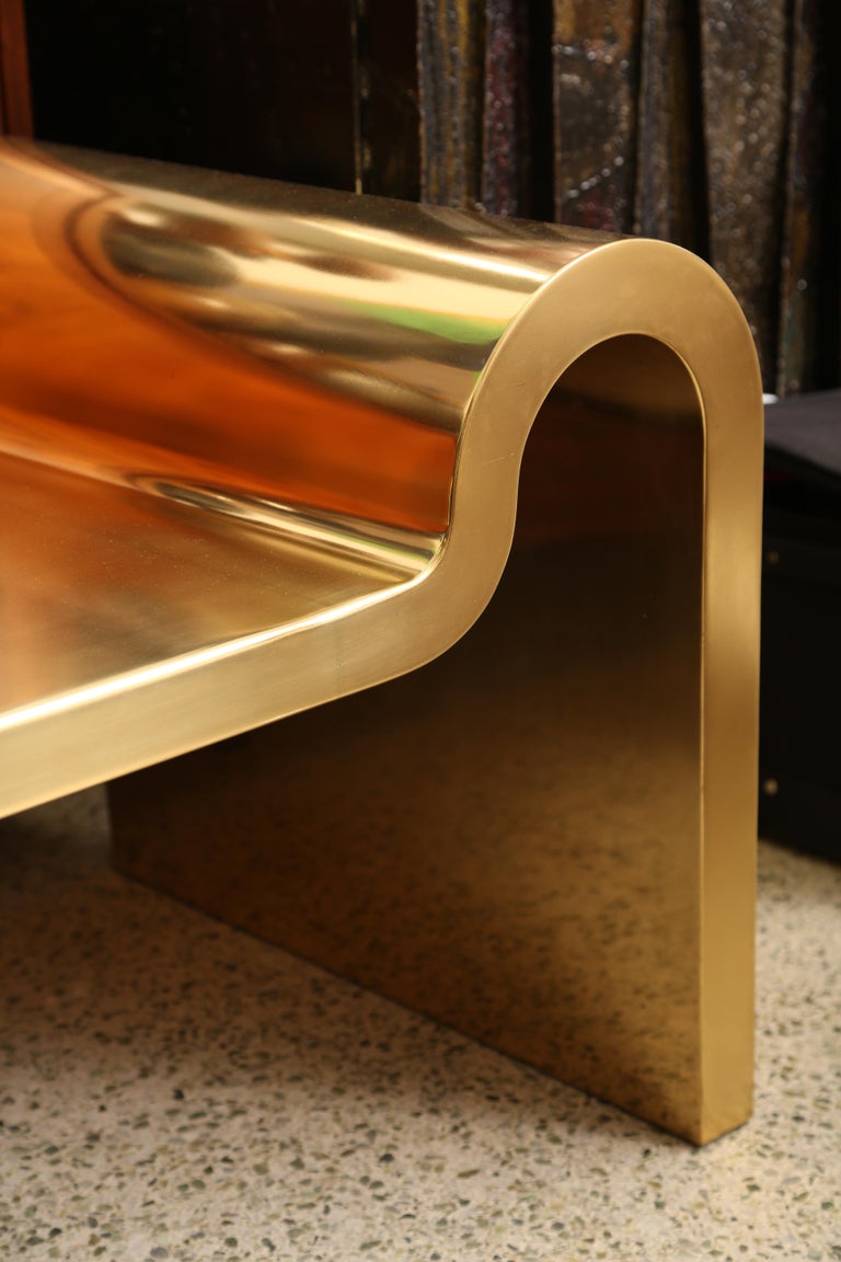Rare Karl Springer "Sculpture" Bench in Brass at 1stDibs | karl ...