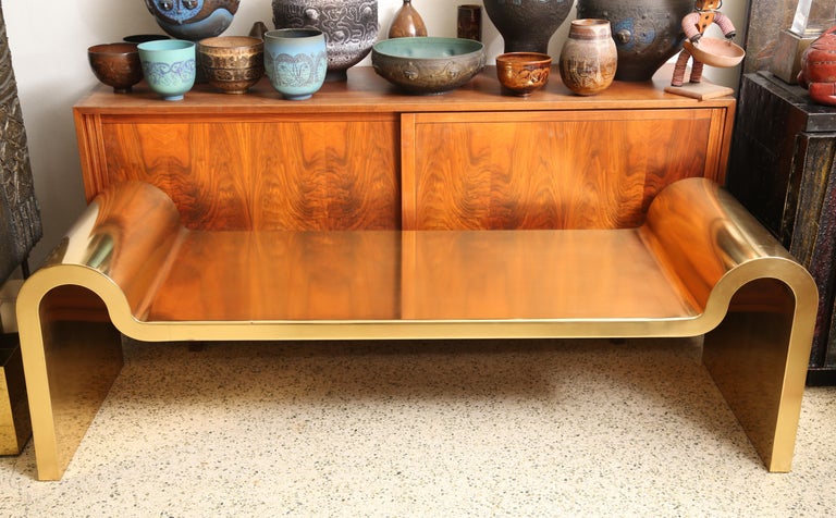 Rare Karl Springer "Sculpture" Bench in Brass at 1stDibs | karl ...