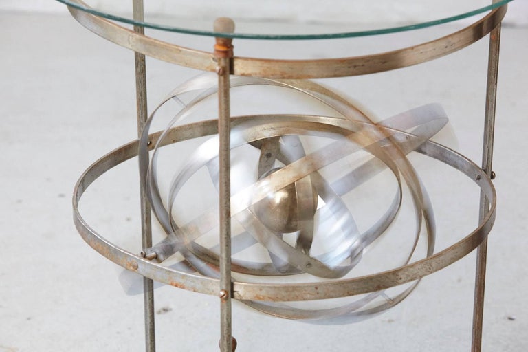 Rare Kinetic Side Table with Revolving Orbital Motion, England, 1930s ...