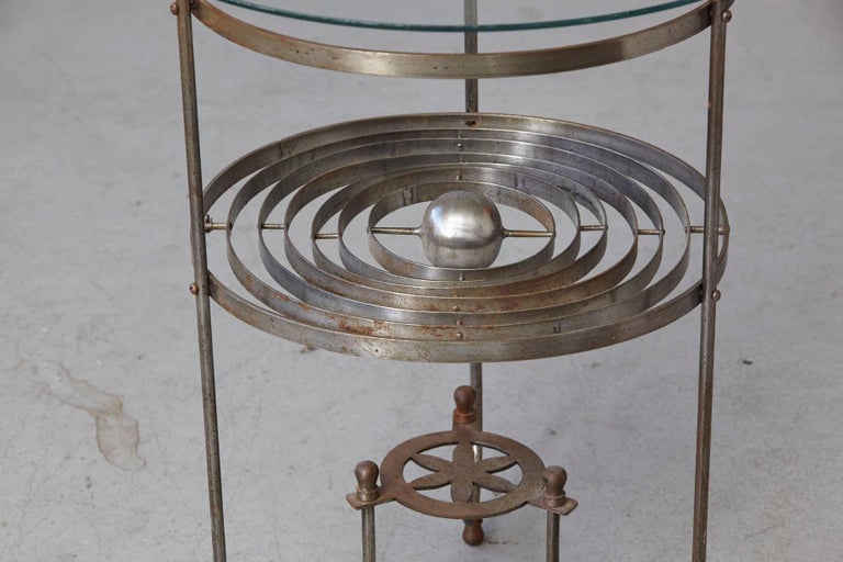 Rare Kinetic Side Table with Revolving Orbital Motion, England, 1930s ...