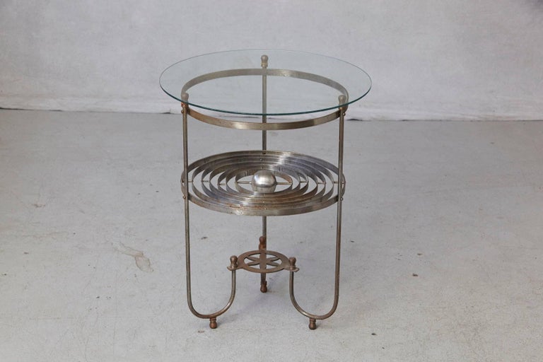 Rare Kinetic Side Table with Revolving Orbital Motion, England, 1930s ...