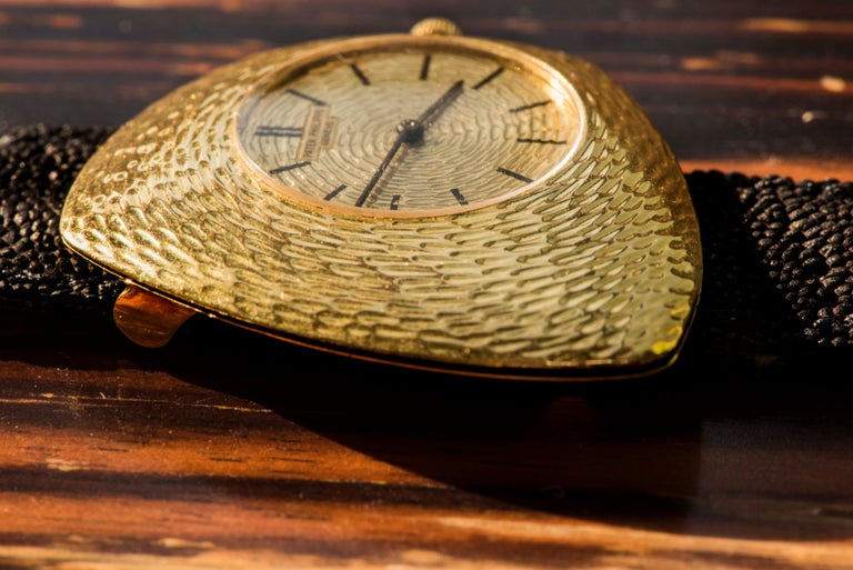 Rare Large 1960s Patek Philippe Gilbert Albert 18 Kt Asymmetrical ...