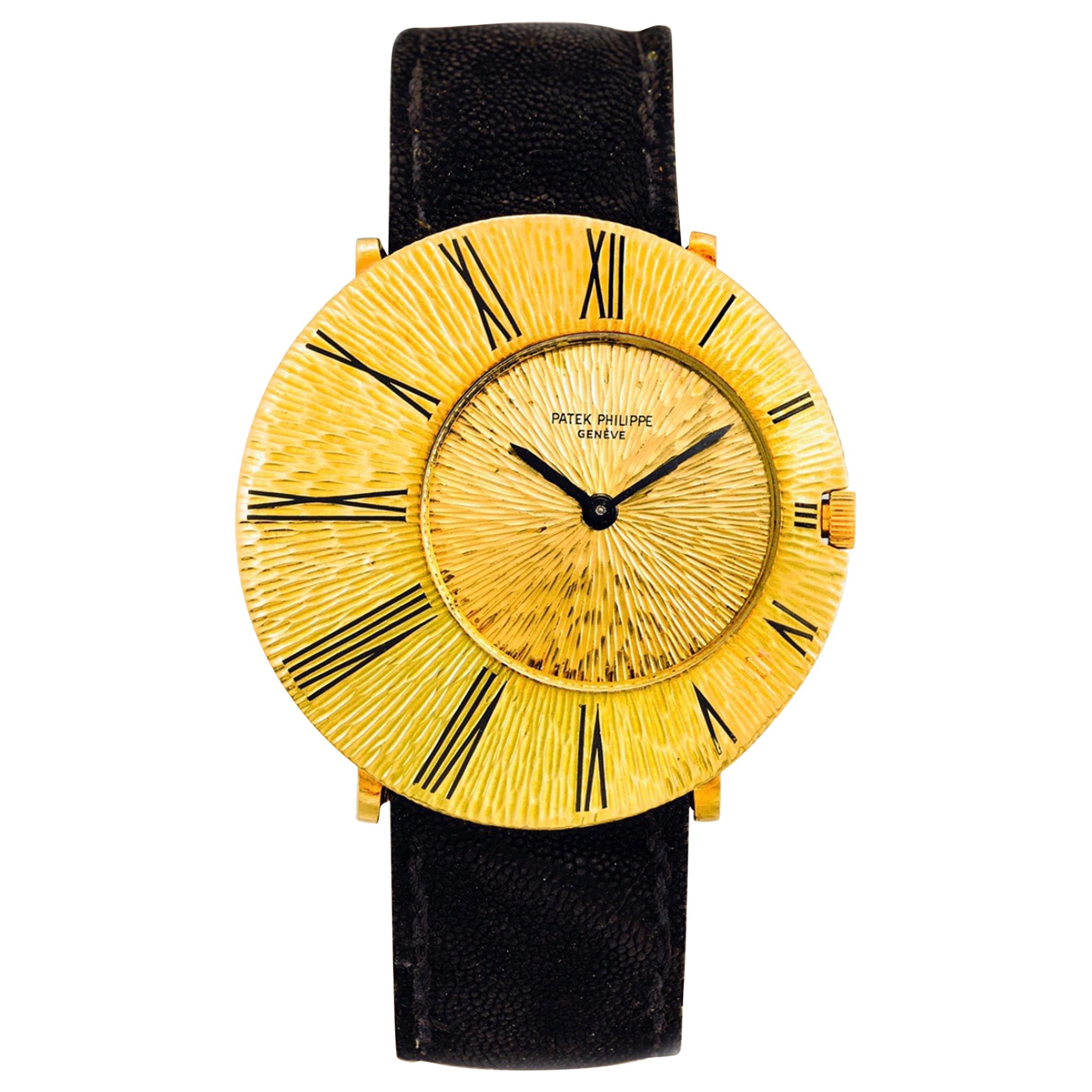 Rare Large 1960s Patek Philippe Gilbert Albert 18 Kt Asymmetrical ...