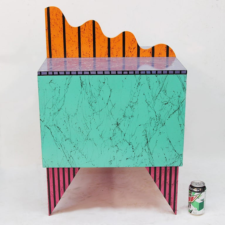 Rare Large 1980s Postmodern Memphis Style Chest Storage Box by Hollis ...