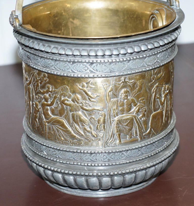 Rare Large 19th Century Renaissance Rival Champagne Bucket Roman Gods ...
