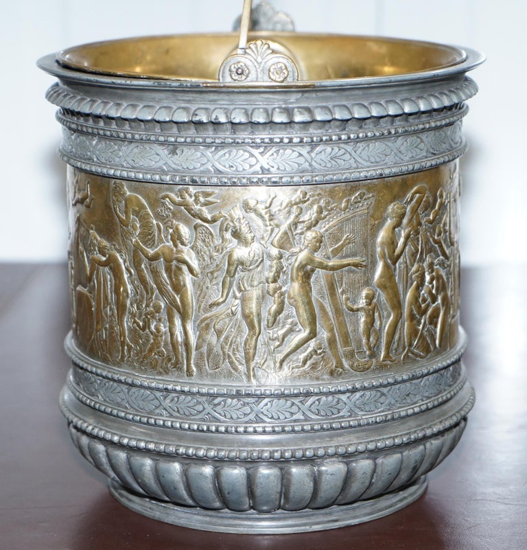 Rare Large 19th Century Renaissance Rival Champagne Bucket Roman Gods ...