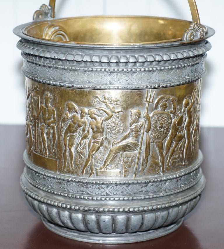 Rare Large 19th Century Renaissance Rival Champagne Bucket Roman Gods ...