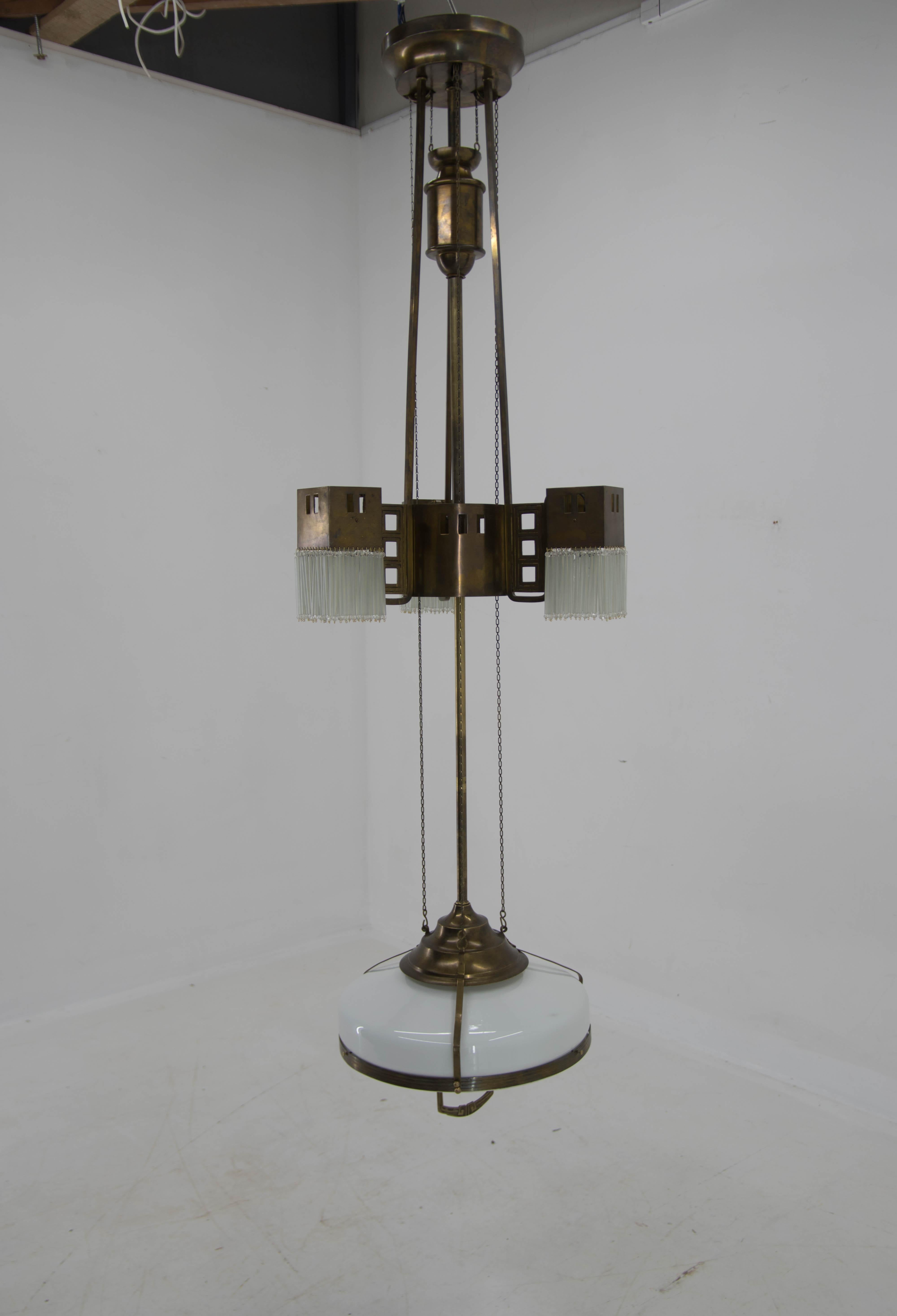 Rare Large Adjustable Height Art Nouveau Chandelier, 1910s For Sale at ...