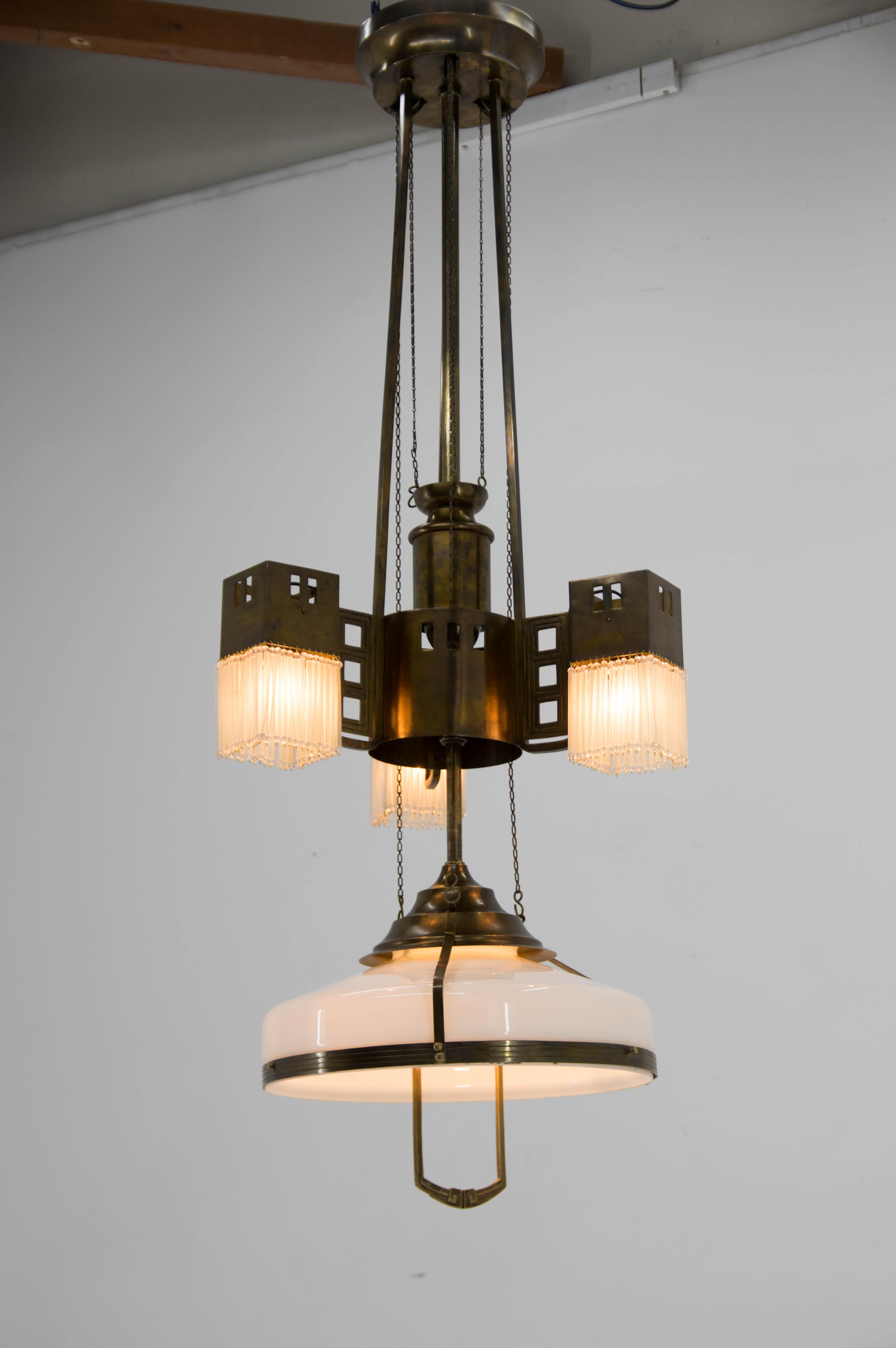 Rare Large Adjustable Height Art Nouveau Chandelier, 1910s For Sale at ...