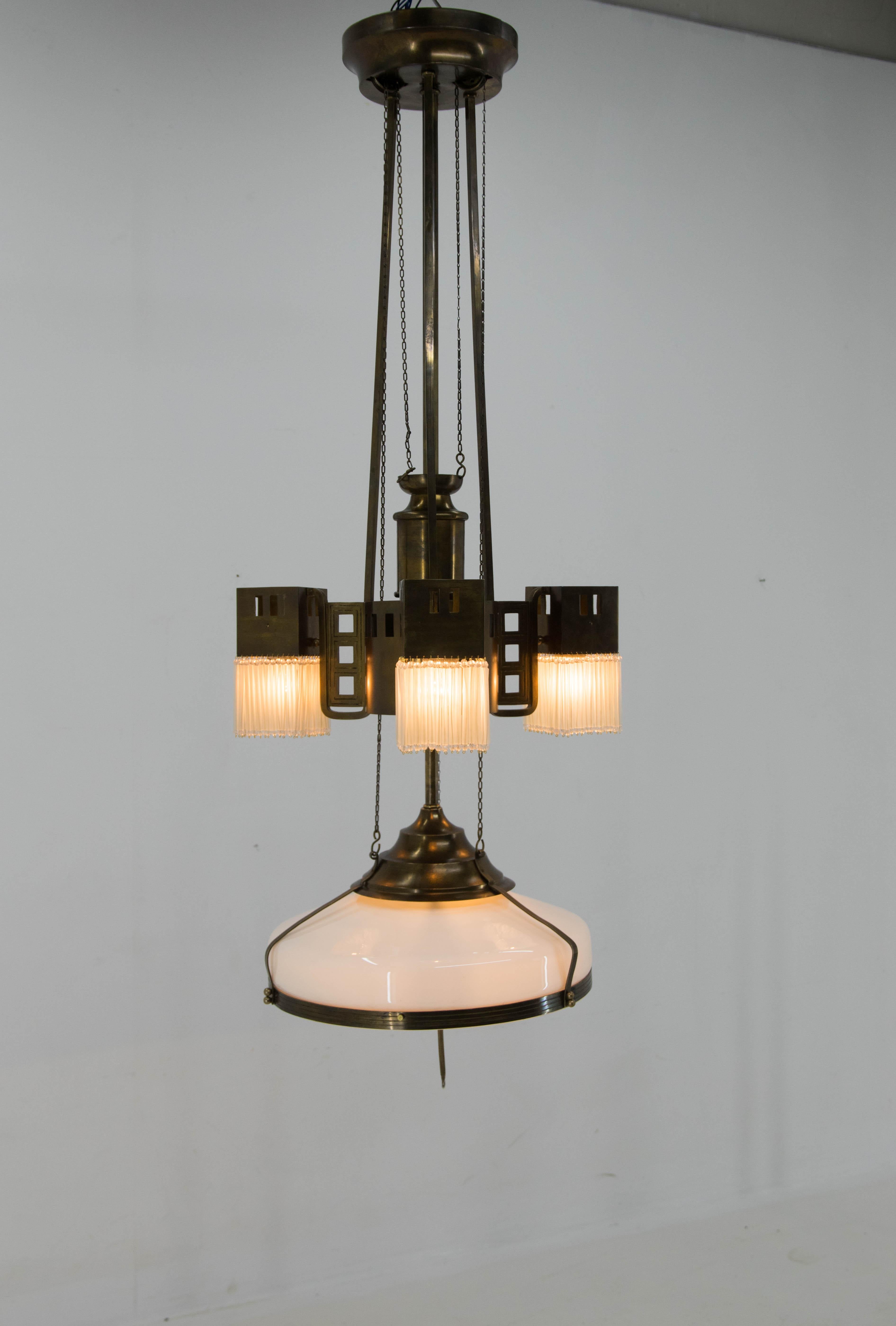 Rare Large Adjustable Height Art Nouveau Chandelier, 1910s For Sale at ...