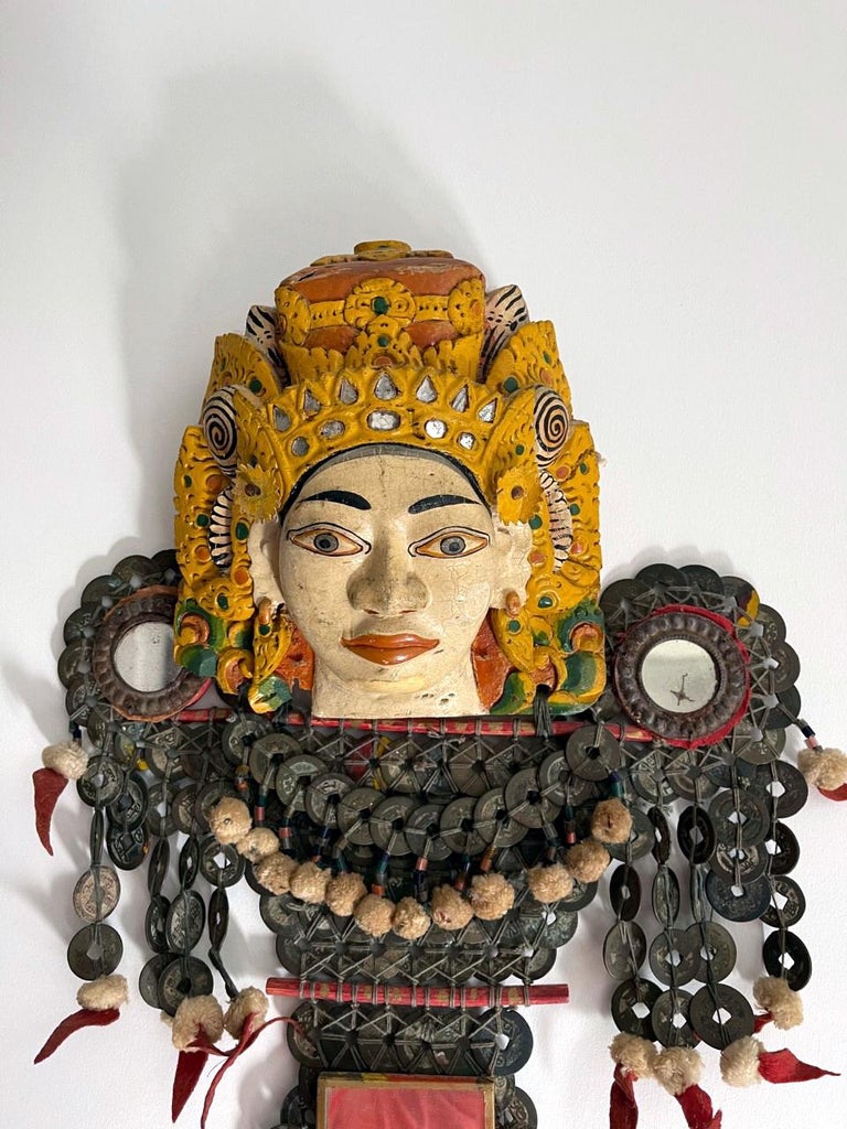 Rare Large Antique Balinese Temple Hanging Lamak, Indonesia For Sale at ...