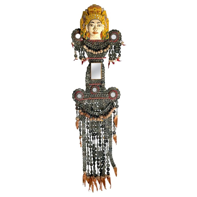 Rare Large Antique Balinese Temple Hanging Lamak, Indonesia For Sale at ...