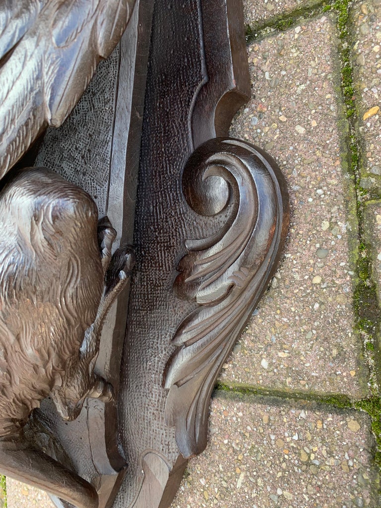 Rare and Large Antique Wooden Gothic Art Gargoyle Sculpture Wall ...