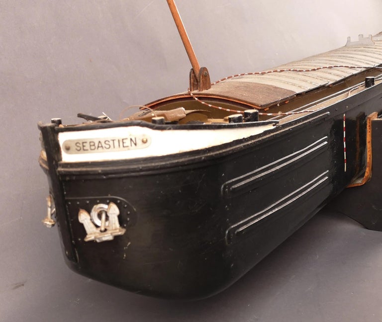 Rare Large Barge Model, in Wood and Composite Material circa 1960 For ...