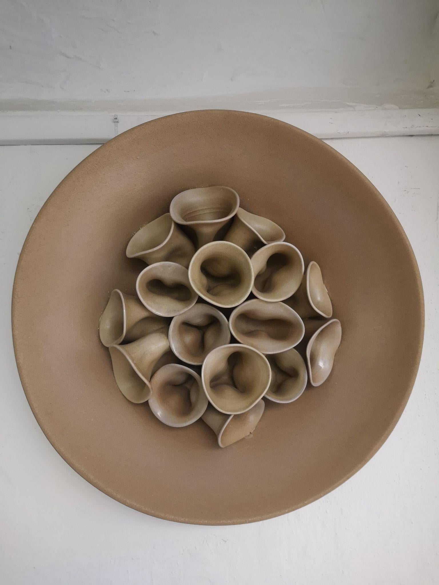 Rare, Large Ceramic Wall Decoration Bowl, 1970s For Sale at 1stDibs