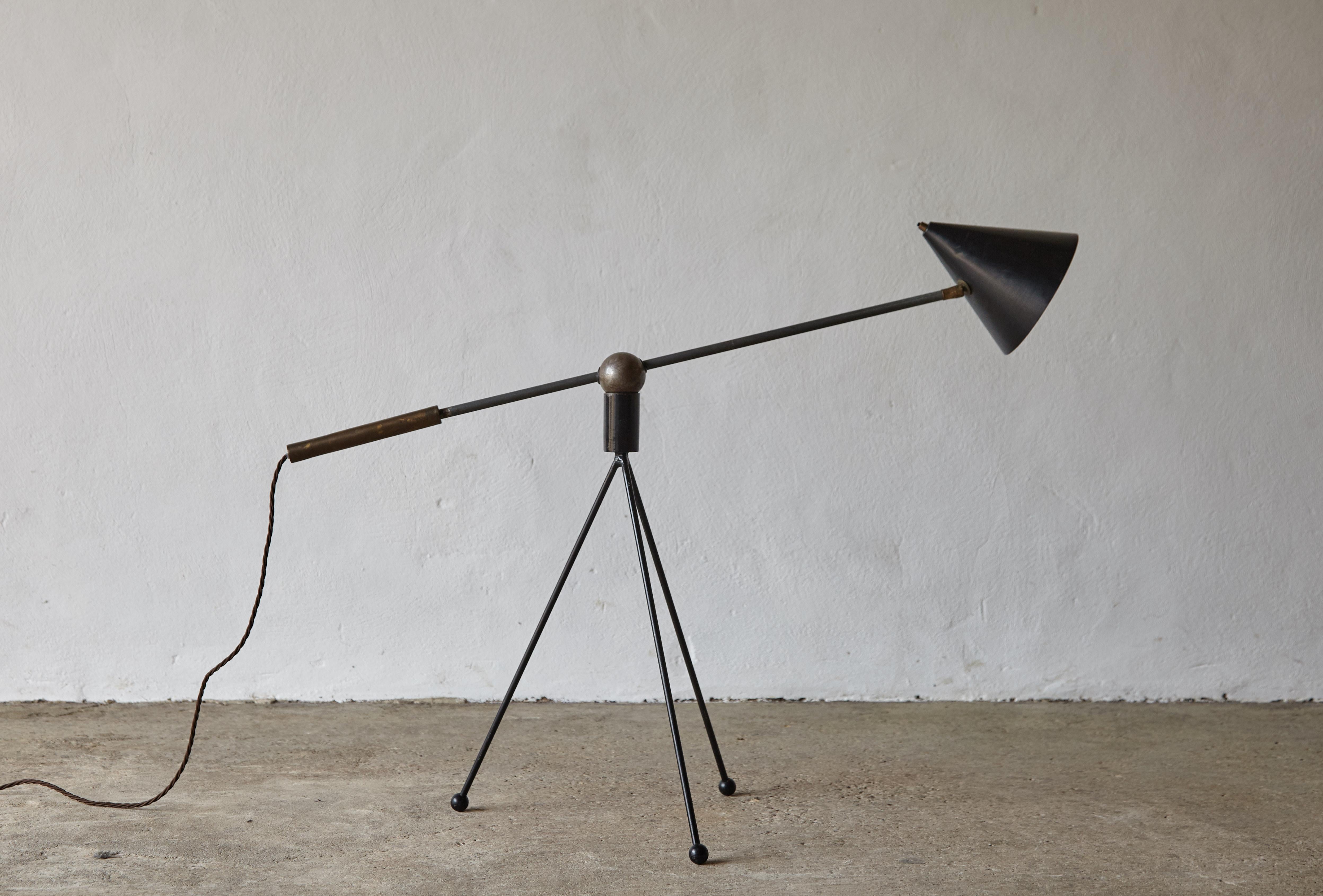 Rare Large Desk/Table or Low Floor Lamp by Gilbert Watrous, Heifetz ...