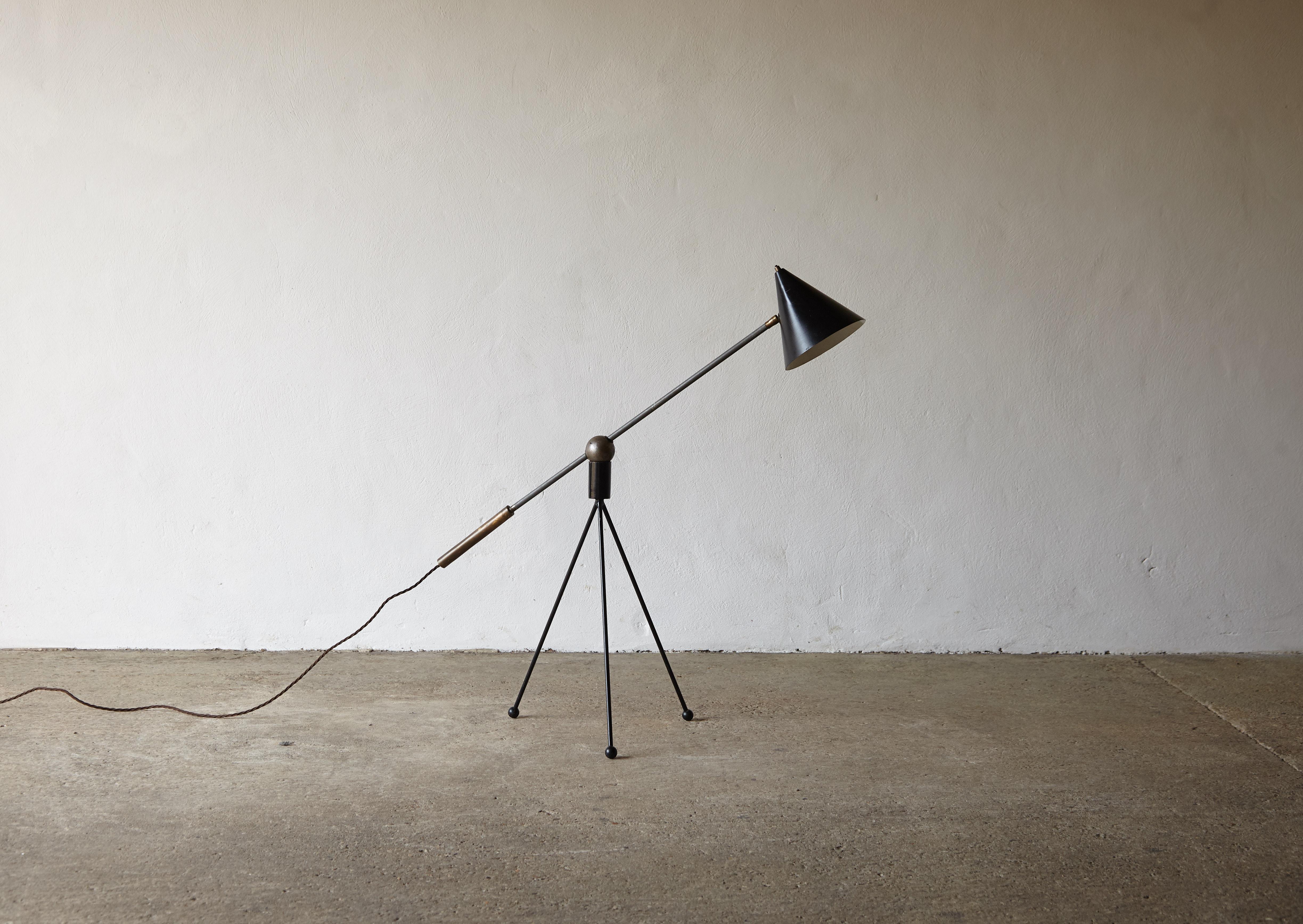 Rare Large Desk/Table or Low Floor Lamp by Gilbert Watrous, Heifetz ...