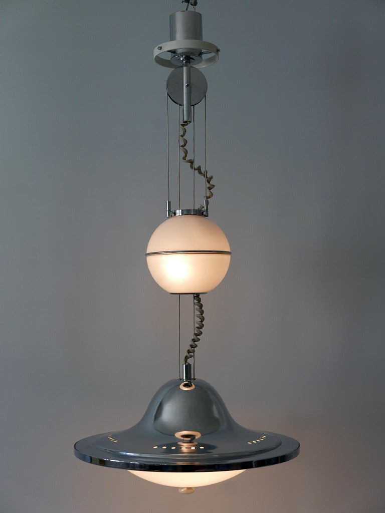 Rare and Large Mid-Century Modern Counterweight Pendant Lamp 'UFO ...