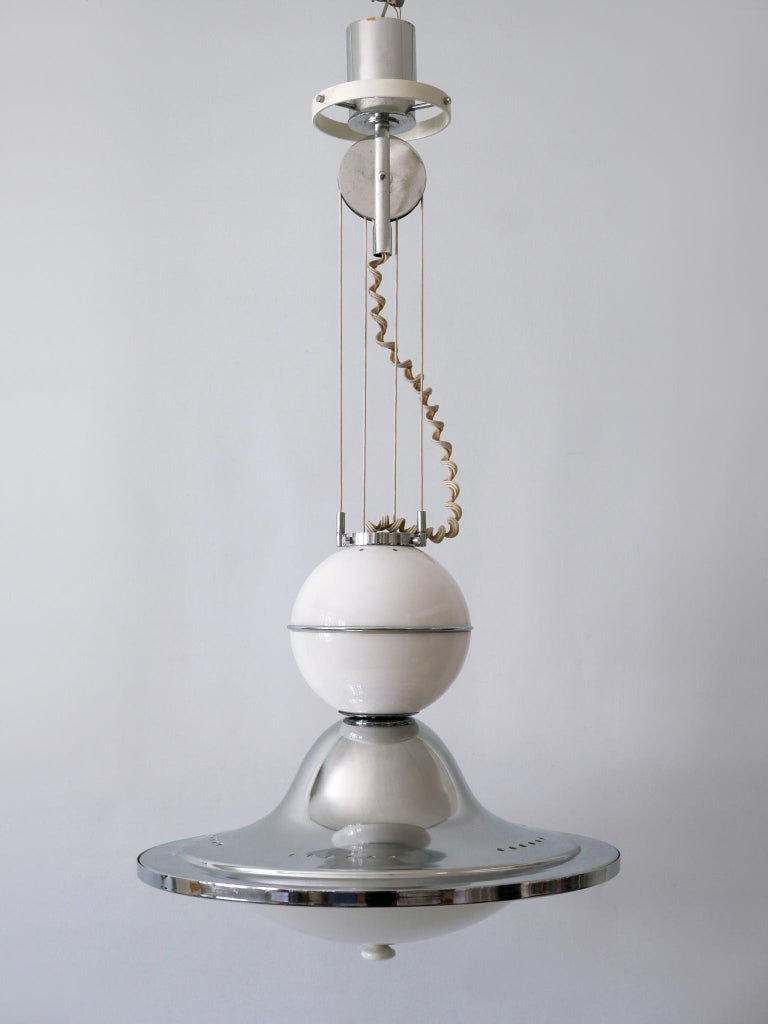 Rare and Large Mid-Century Modern Counterweight Pendant Lamp 'UFO ...