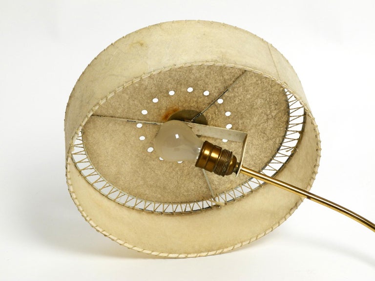 Rare Large Mid-Century Modern Table Lamp with Fiberglass Shade at 1stDibs