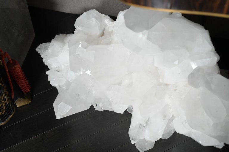 Rare Large Natural Rock Crystal Quartz Cluster For Sale at 1stDibs