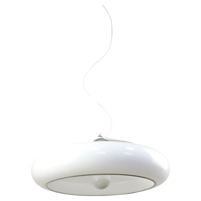 Rare Large Pendant Space-Age Guzzini Lamp, 70s For Sale at 1stDibs