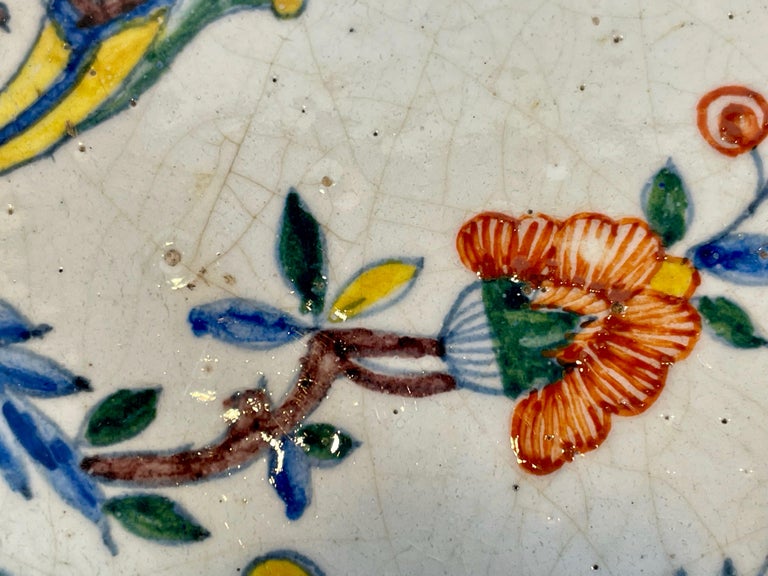 Rare Large Rouen Faïence Serving Platter For Sale at 1stDibs