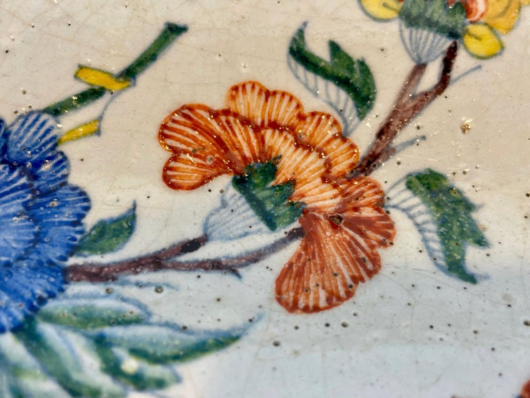 Rare Large Rouen Faïence Serving Platter For Sale at 1stDibs