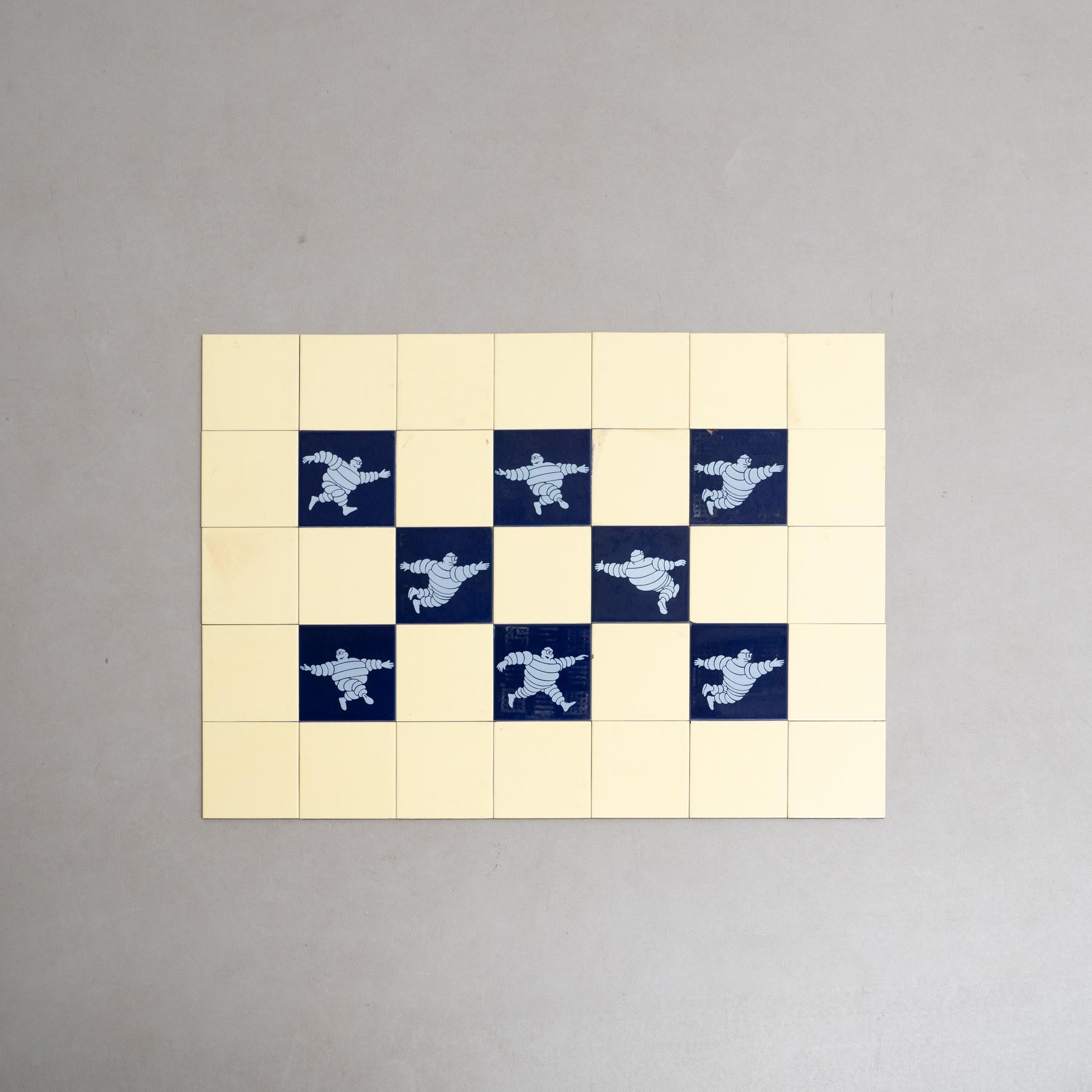 Rare Large Set of Vintage Michelin Man Tiles, circa 1960 For Sale at ...
