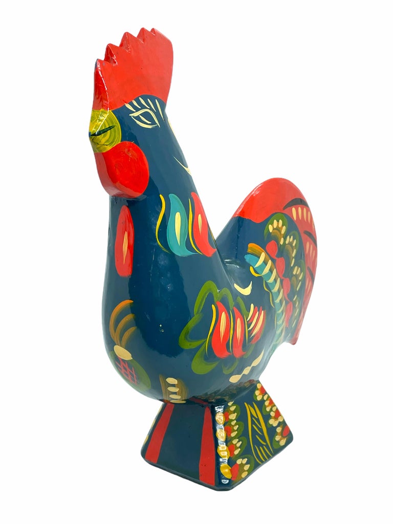 Rare Large Vintage Swedish Dala Rooster Chicken by Nils Olsson, Sweden ...