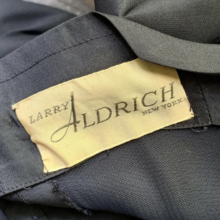 Rare LARRY ALDRICH COUTURE 1950s Silk Taffeta Bow and Button Cocktail ...