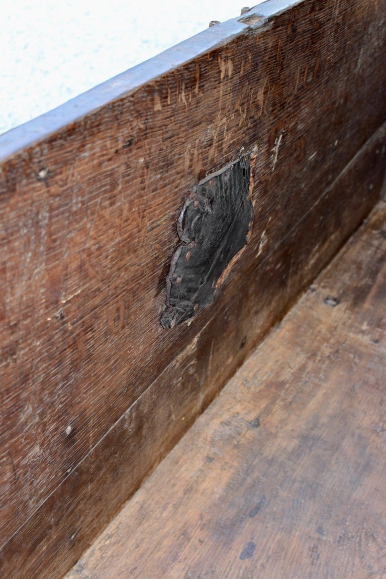 Rare Late Medieval 16th Century German Wrought Iron Oak Chest or ...