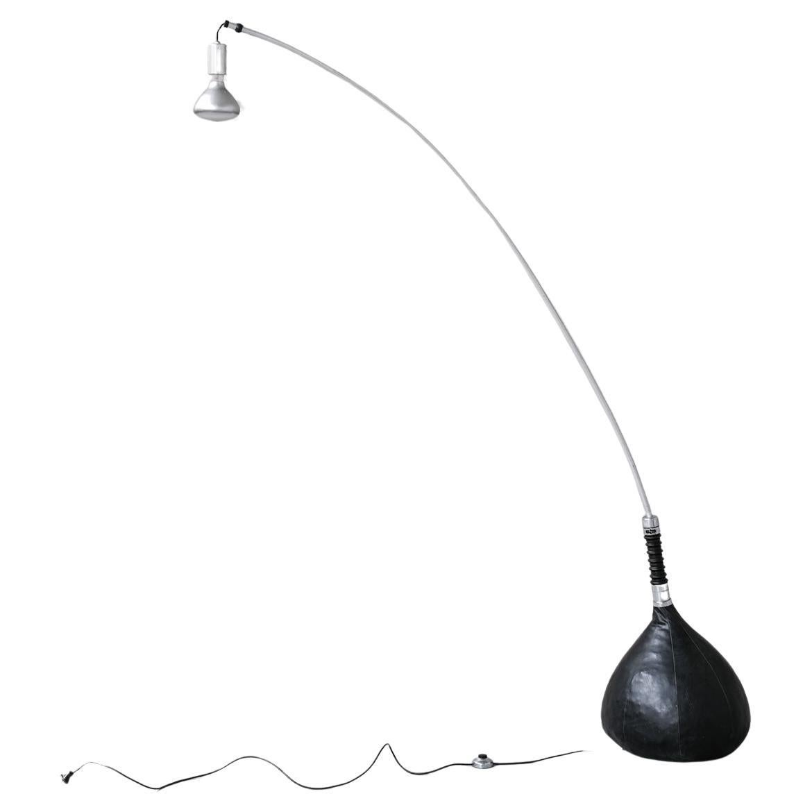 Rare Leather Mid-Century Floor Lamp by Gabetti and Isola 'Bul-bo' Model ...