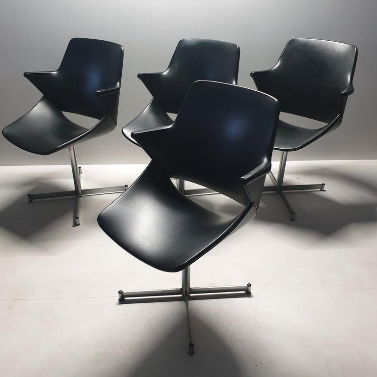 Rare Leatherette Armchairs by Geoffrey Harcourt for Artifort, 1960s ...