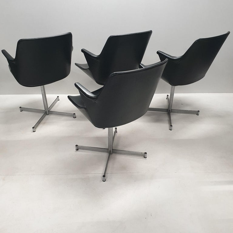 Rare Leatherette Armchairs by Geoffrey Harcourt for Artifort, 1960s ...