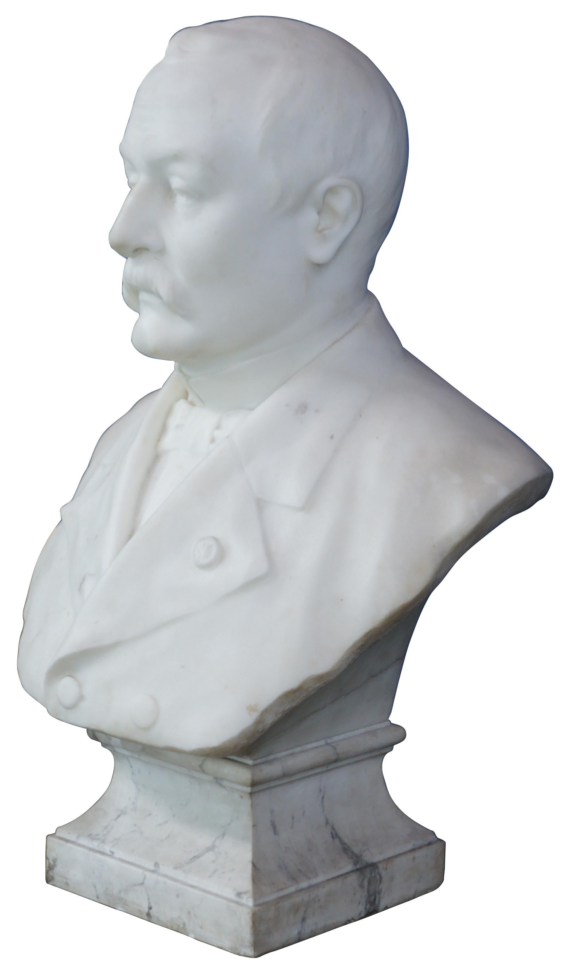 Rare Life Size Antique Marble Bust Statue President Grover Cleveland A ...