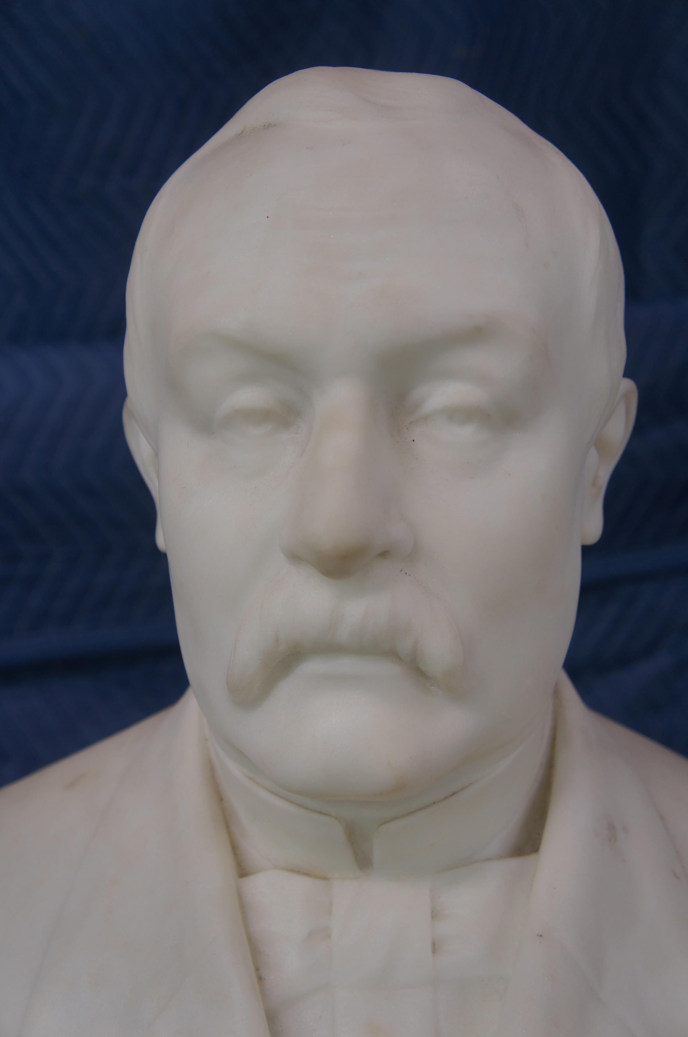 Rare Life Size Antique Marble Bust Statue President Grover Cleveland A ...