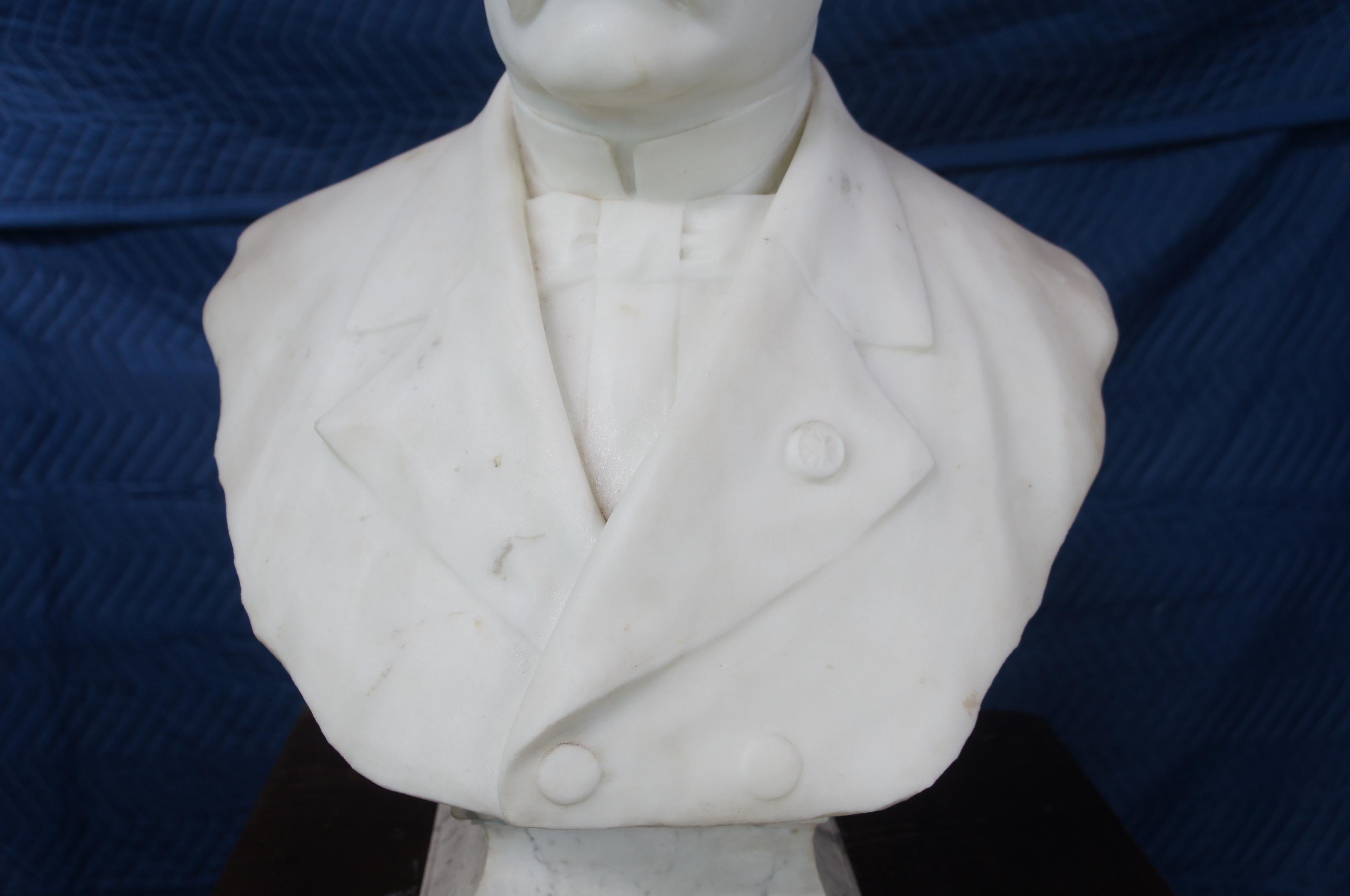 Rare Life Size Antique Marble Bust Statue President Grover Cleveland A ...