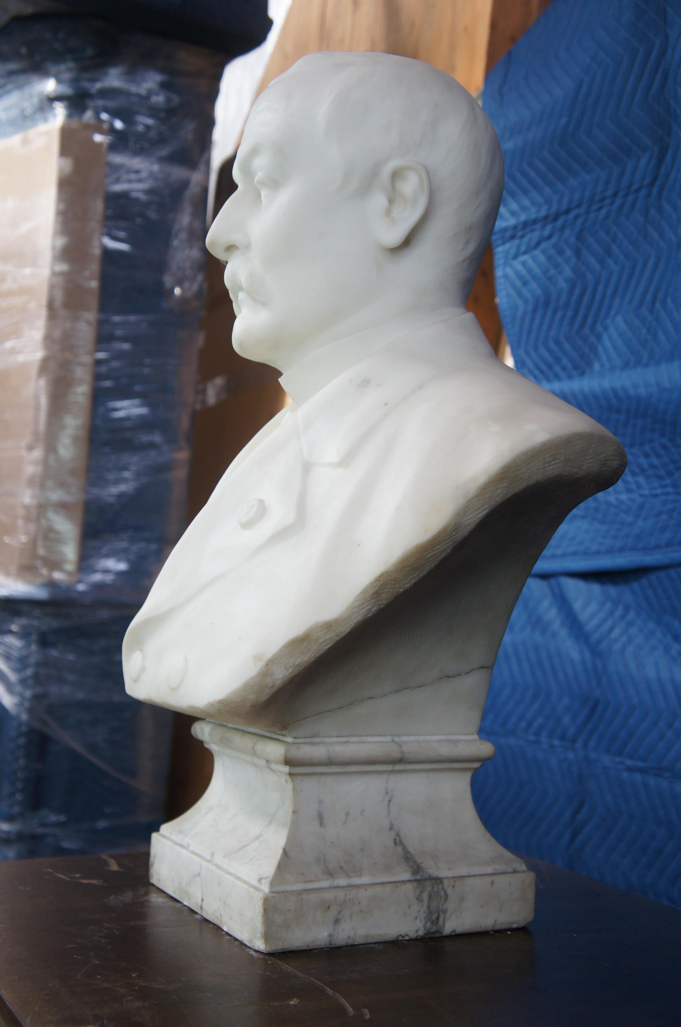 Rare Life Size Antique Marble Bust Statue President Grover Cleveland A ...