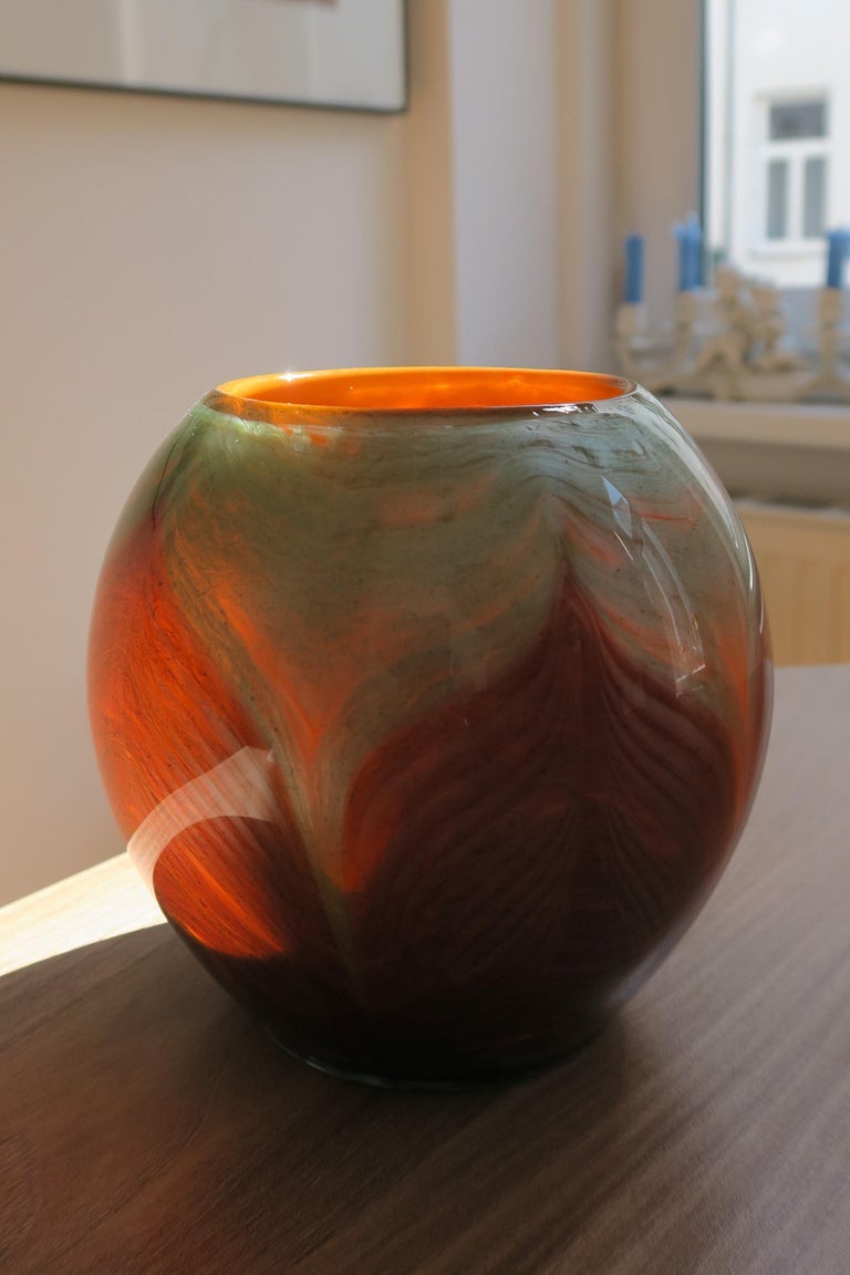 Rare Loetz Ball-Shaped Vase Titania Gre 4634 Art Nouveau Glass, ca ...