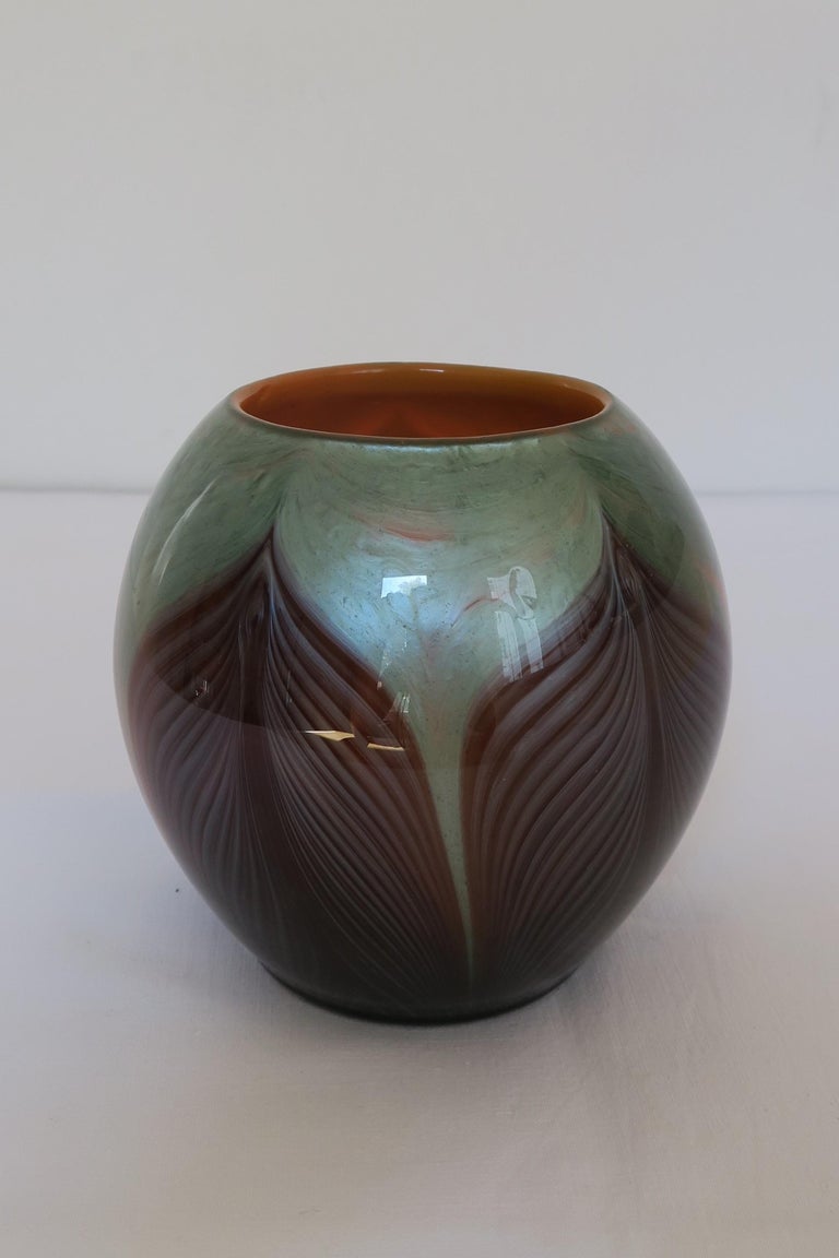 Rare Loetz Ball-Shaped Vase Titania Gre 4634 Art Nouveau Glass, ca ...