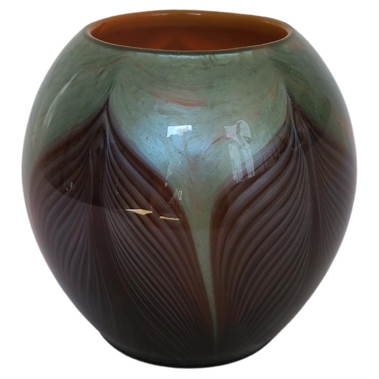 Rare Loetz Ball-Shaped Vase Titania Gre 4634 Art Nouveau Glass, ca ...