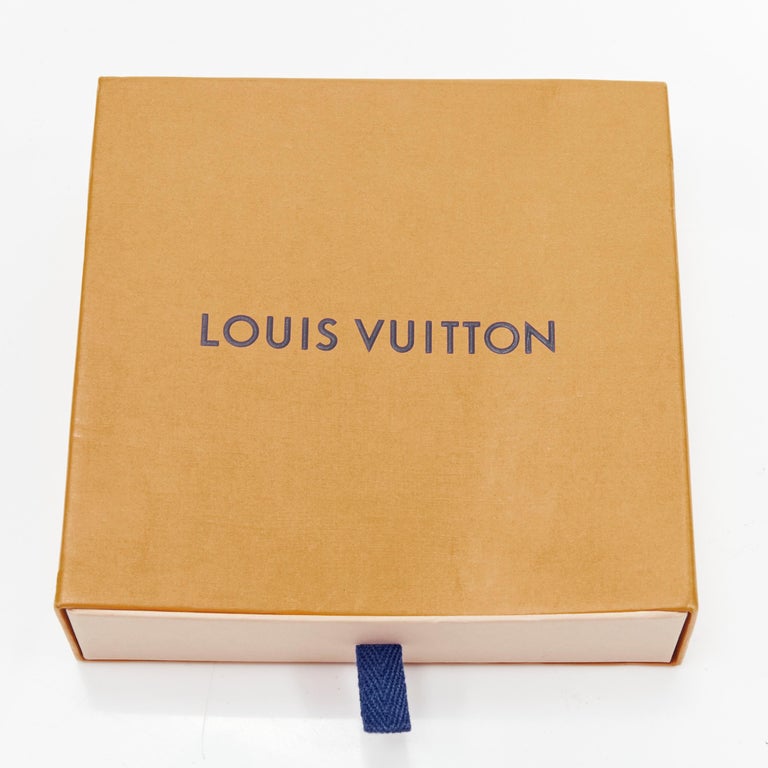 rare LOUIS VUITTON Catogram black white monogram silk bandeau neck tie ...