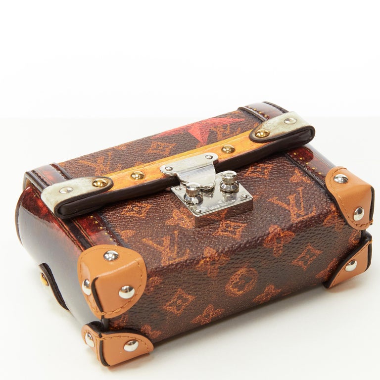 rare LOUIS VUITTON Essential Trunk NM Time vintage monogram key chain ...