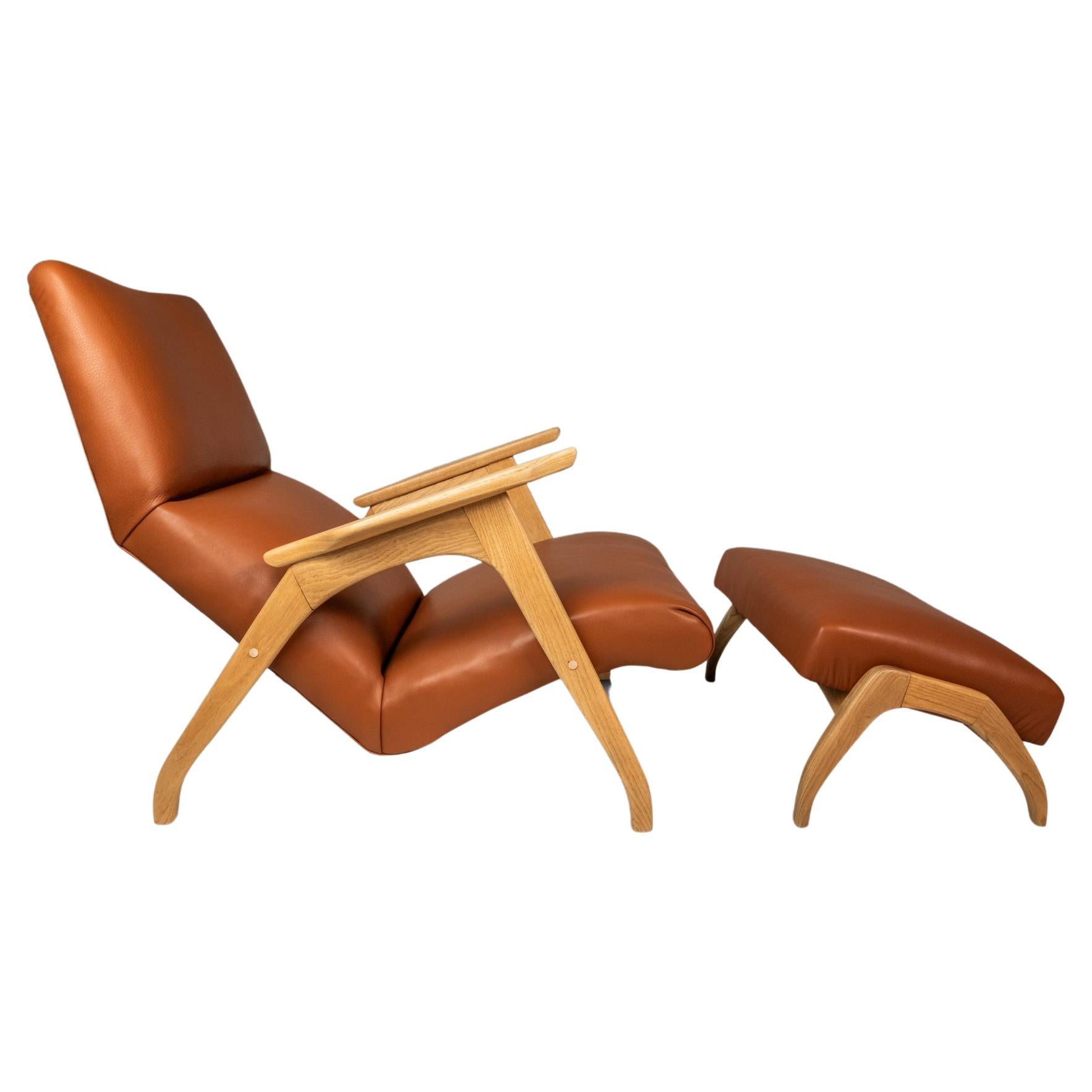 Ward Bennett Scissor Chrome Lounge Chair in Original Brown Upholstery ...