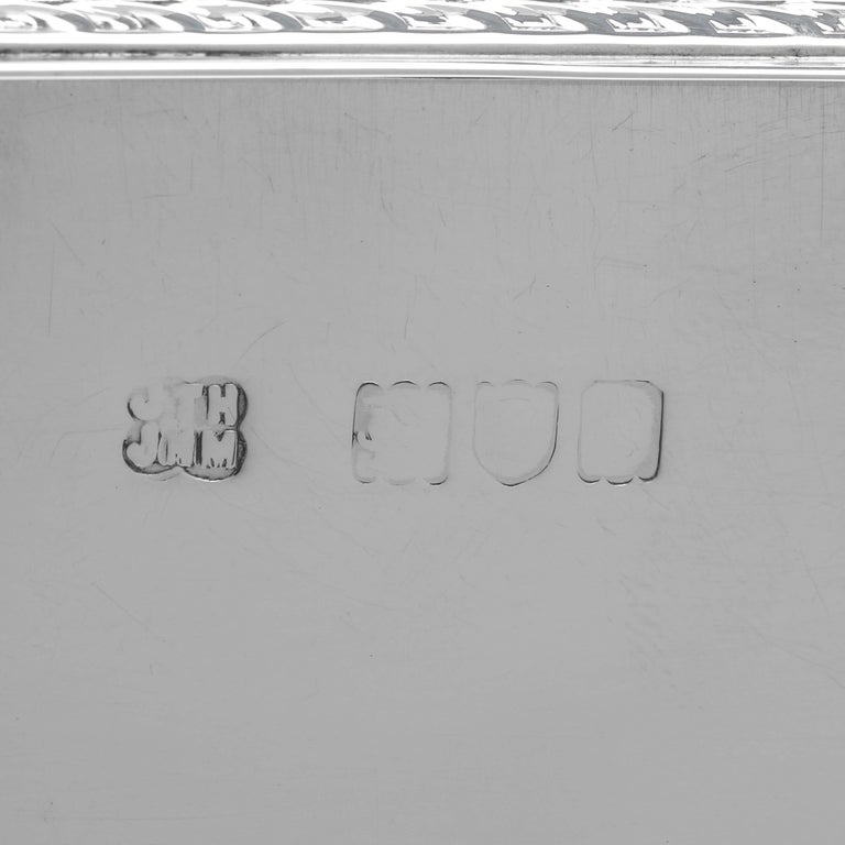 Rare Lozenge Shape Victorian Sterling Silver Biscuit Box Heath and ...