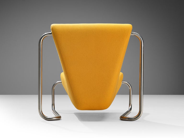 Rare Luigi Colani Pair of Lounge Chairs in Orange Upholstery For Sale ...